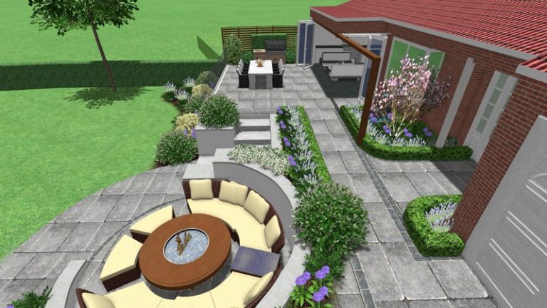 3D Design Simulation 1st Project-2 - New English Living Landscape ...